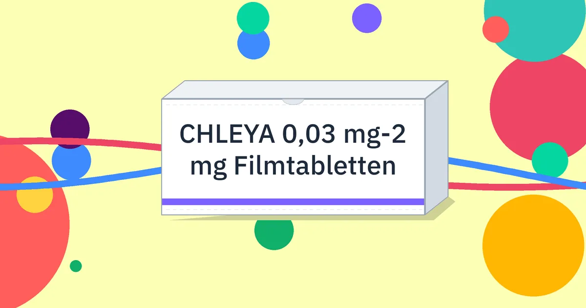 Symbolbild: Packung mit der Aufschrift CHLEYA 0,03 mg-2 mg Filmtabletten (PZN 19229886) – Verfügbarkeit und Bezug in Apotheken in Frankfurt am Main