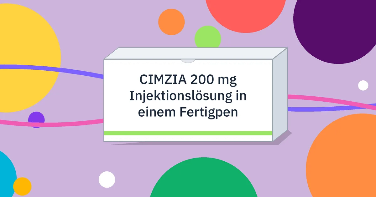 Symbolbild: Packung mit der Aufschrift CIMZIA 200 mg Injektionslösung in einem Fertigpen (PZN 17997612) – Verfügbarkeit und Bezug in Apotheken in Frankfurt am Main