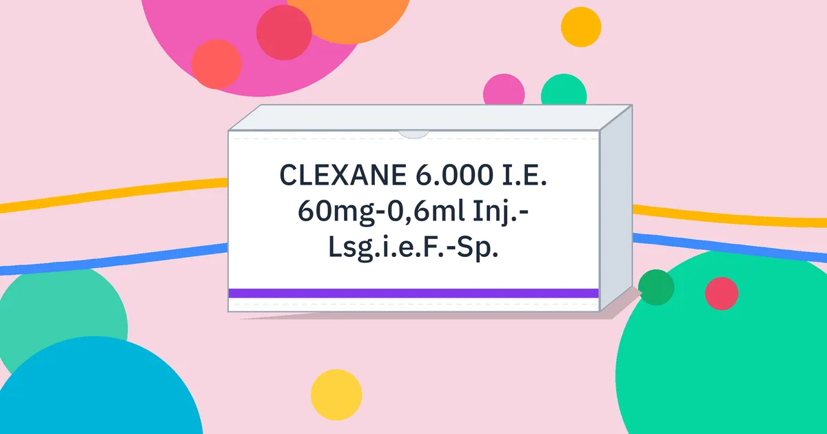 Symbolbild: Packung mit der Aufschrift CLEXANE 6.000 I.E. 60mg-0,6ml Inj.-Lsg.i.e.F.-Sp. (PZN 15882419) – Verfügbarkeit und Bezug in Apotheken in Frankfurt am Main