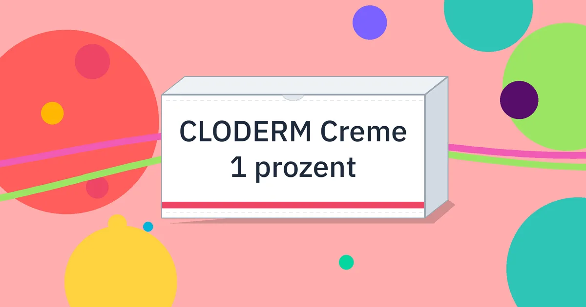 Symbolbild: Packung mit der Aufschrift CLODERM Creme 1 prozent (PZN 00976563) – Verfügbarkeit und Bezug in Apotheken in Frankfurt am Main