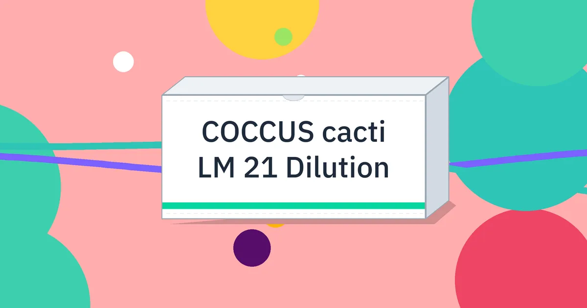 Symbolbild: Packung mit der Aufschrift COCCUS cacti LM 21 Dilution (PZN 12829152) – Verfügbarkeit und Bezug in Apotheken in Frankfurt am Main