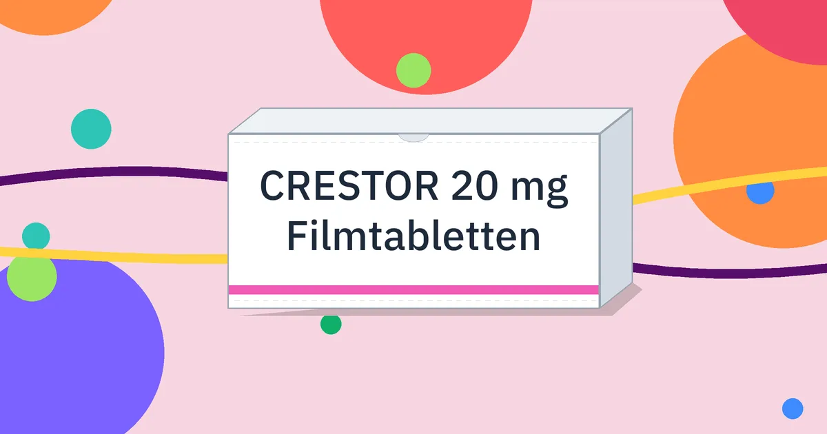 Symbolbild: Packung mit der Aufschrift CRESTOR 20 mg Filmtabletten (PZN 19078890) – Verfügbarkeit und Bezug in Apotheken in Frankfurt am Main