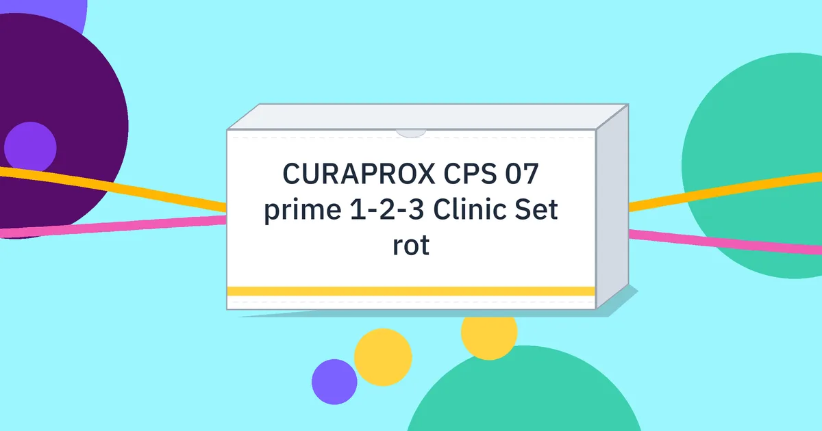 Symbolbild: Packung mit der Aufschrift CURAPROX CPS 07 prime 1-2-3 Clinic Set rot (PZN 16242774) – Verfügbarkeit und Bezug in Apotheken in Frankfurt am Main