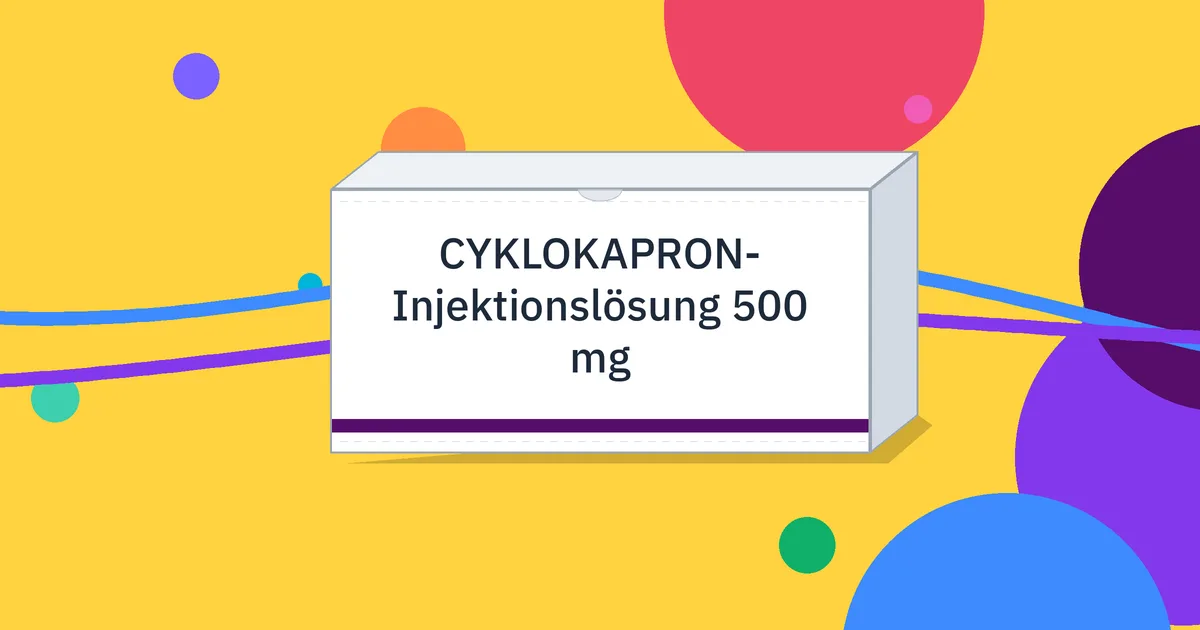 Symbolbild: Packung mit der Aufschrift CYKLOKAPRON-Injektionslösung 500 mg (PZN 01218072) – Verfügbarkeit und Bezug in Apotheken in Frankfurt am Main