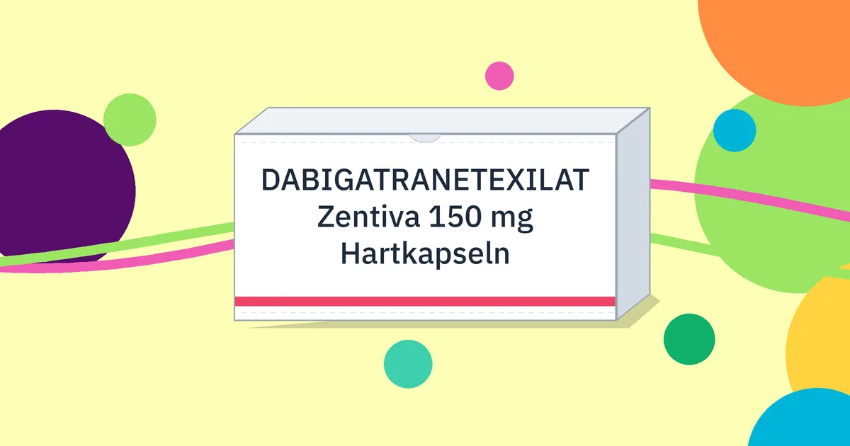 Symbolbild: Packung mit der Aufschrift DABIGATRANETEXILAT Zentiva 150 mg Hartkapseln (PZN 19102223) – Verfügbarkeit und Bezug in Apotheken in Frankfurt am Main