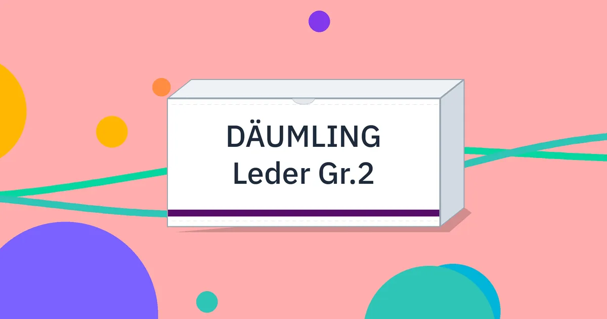 Symbolbild: Packung mit der Aufschrift DÄUMLING Leder Gr.2 (PZN 08517151) – Verfügbarkeit und Bezug in Apotheken in Frankfurt am Main