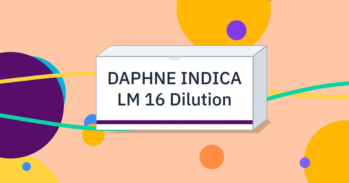 Symbolbild: Packung mit der Aufschrift DAPHNE INDICA LM 16 Dilution (PZN 13461501) – Verfügbarkeit und Bezug in Apotheken in Frankfurt am Main