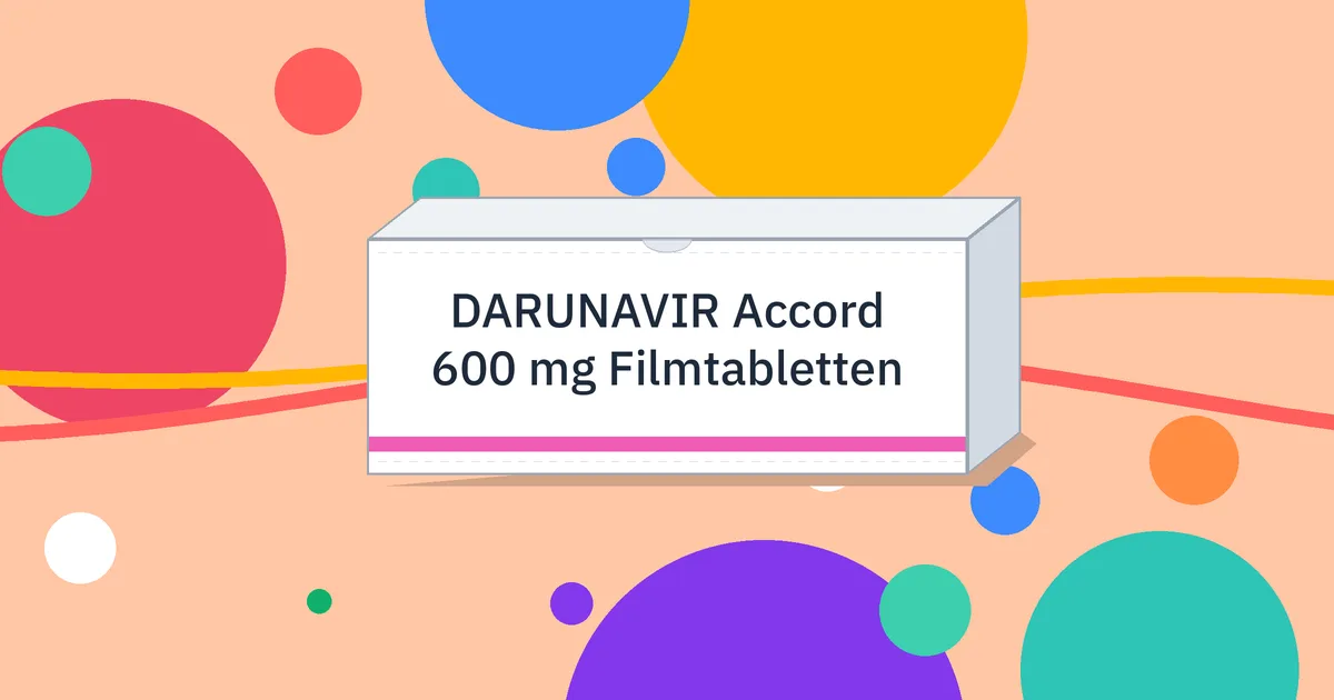 Symbolbild: Packung mit der Aufschrift DARUNAVIR Accord 600 mg Filmtabletten (PZN 15883270) – Verfügbarkeit und Bezug in Apotheken in Frankfurt am Main