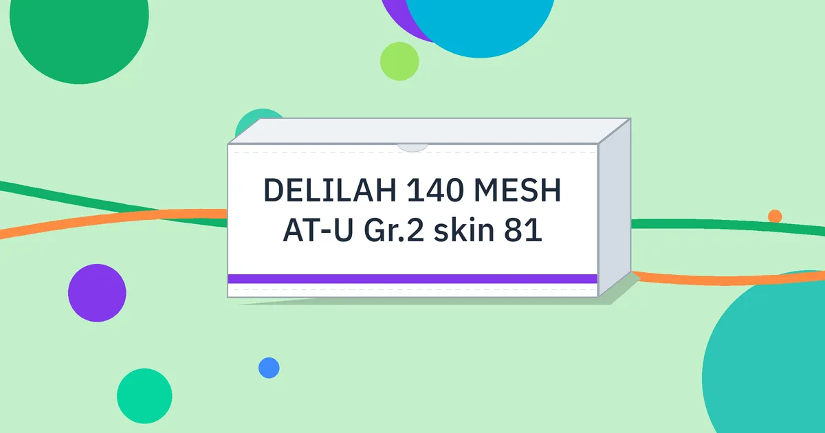 Symbolbild: Packung mit der Aufschrift DELILAH 140 MESH AT-U Gr.2 skin 81 (PZN 13850680) – Verfügbarkeit und Bezug in Apotheken in Frankfurt am Main