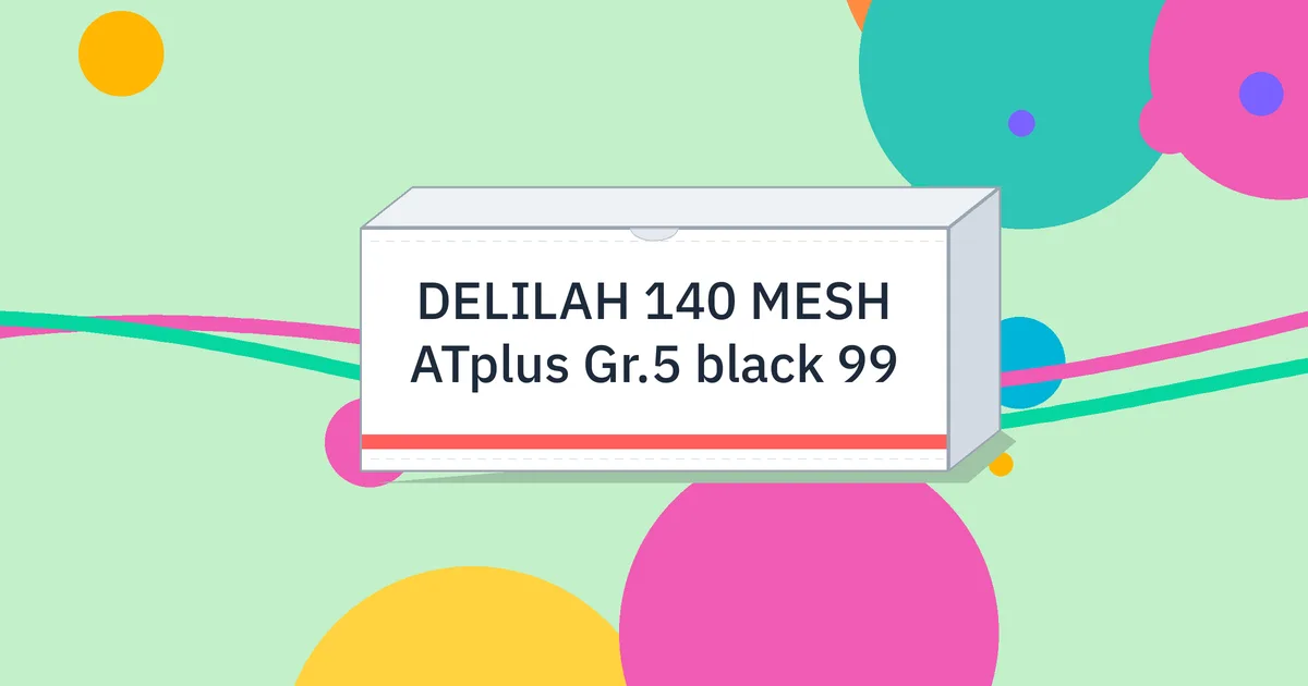 Symbolbild: Packung mit der Aufschrift DELILAH 140 MESH ATplus Gr.5 black 99 (PZN 13850533) – Verfügbarkeit und Bezug in Apotheken in Frankfurt am Main