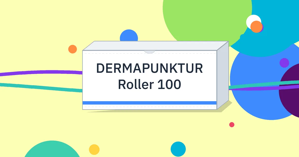 Symbolbild: Packung mit der Aufschrift DERMAPUNKTUR Roller 100 (PZN 02721519) – Verfügbarkeit und Bezug in Apotheken in Frankfurt am Main