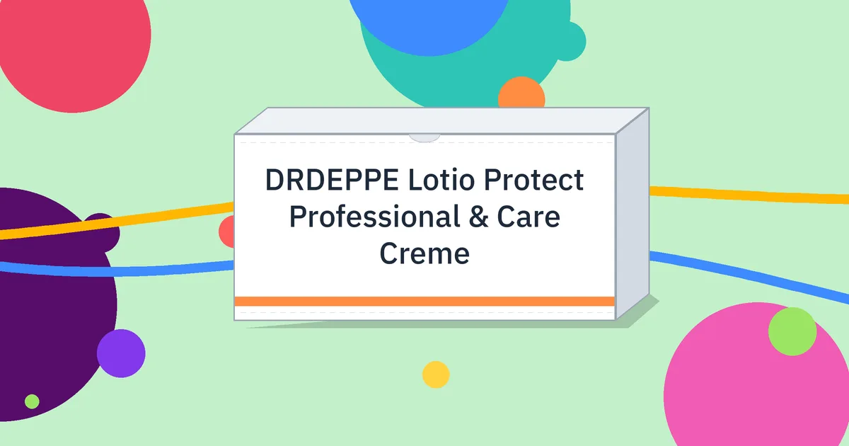 Symbolbild: Packung mit der Aufschrift DRDEPPE Lotio Protect Professional & Care Creme (PZN 18312148) – Verfügbarkeit und Bezug in Apotheken in Frankfurt am Main