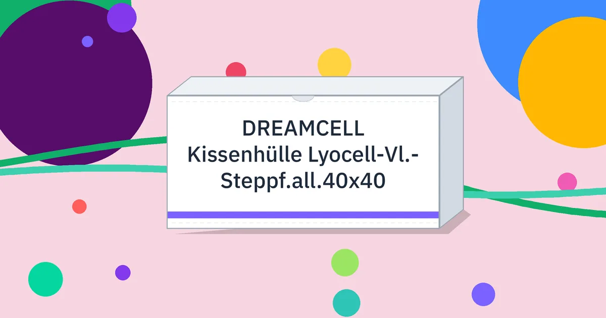 Symbolbild: Packung mit der Aufschrift DREAMCELL Kissenhülle Lyocell-Vl.-Steppf.all.40x40 (PZN 16895105) – Verfügbarkeit und Bezug in Apotheken in Frankfurt am Main
