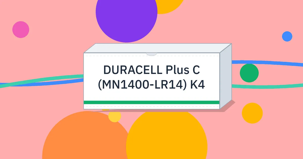Symbolbild: Packung mit der Aufschrift DURACELL Plus C (MN1400-LR14) K4 (PZN 17435759) – Verfügbarkeit und Bezug in Apotheken in Frankfurt am Main