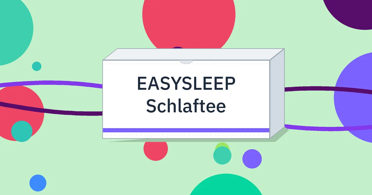 Symbolbild: Packung mit der Aufschrift EASYSLEEP Schlaftee (PZN 17454455) – Verfügbarkeit und Bezug in Apotheken in Frankfurt am Main