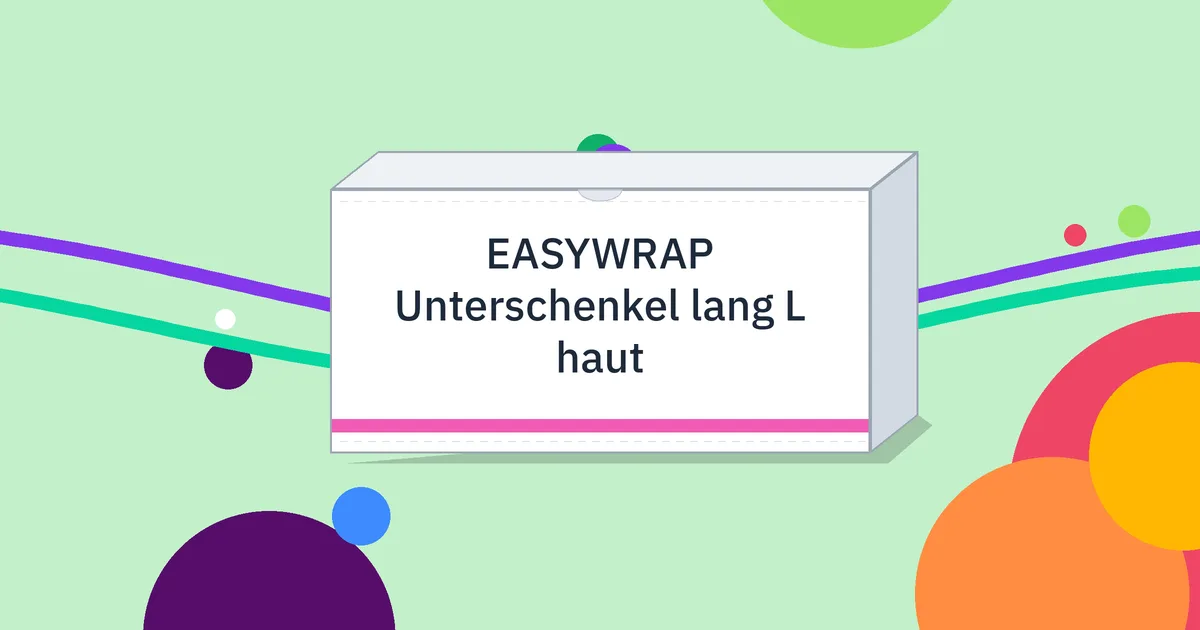 Symbolbild: Packung mit der Aufschrift EASYWRAP Unterschenkel lang L haut (PZN 18748271) – Verfügbarkeit und Bezug in Apotheken in Frankfurt am Main