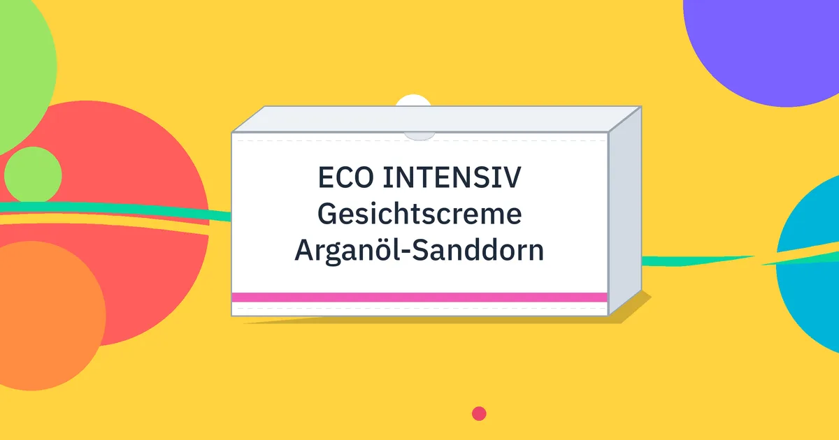 Symbolbild: Packung mit der Aufschrift ECO INTENSIV Gesichtscreme Arganöl-Sanddorn (PZN 12568674) – Verfügbarkeit und Bezug in Apotheken in Frankfurt am Main