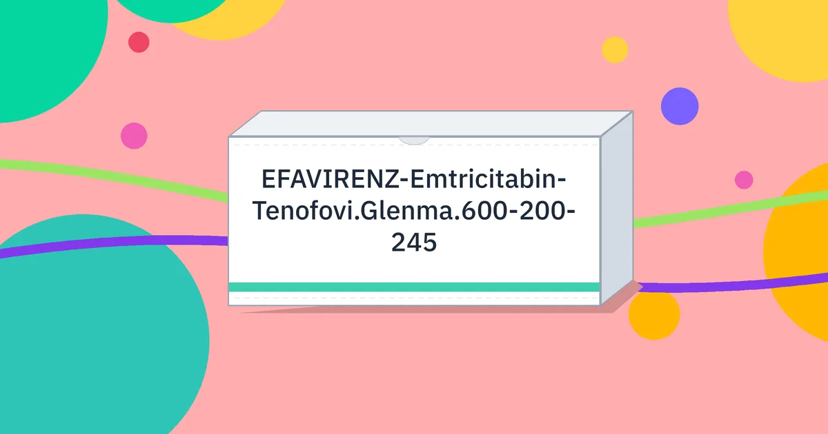 Symbolbild: Packung mit der Aufschrift EFAVIRENZ-Emtricitabin-Tenofovi.Glenma.600-200-245 (PZN 16937045) – Verfügbarkeit und Bezug in Apotheken in Frankfurt am Main
