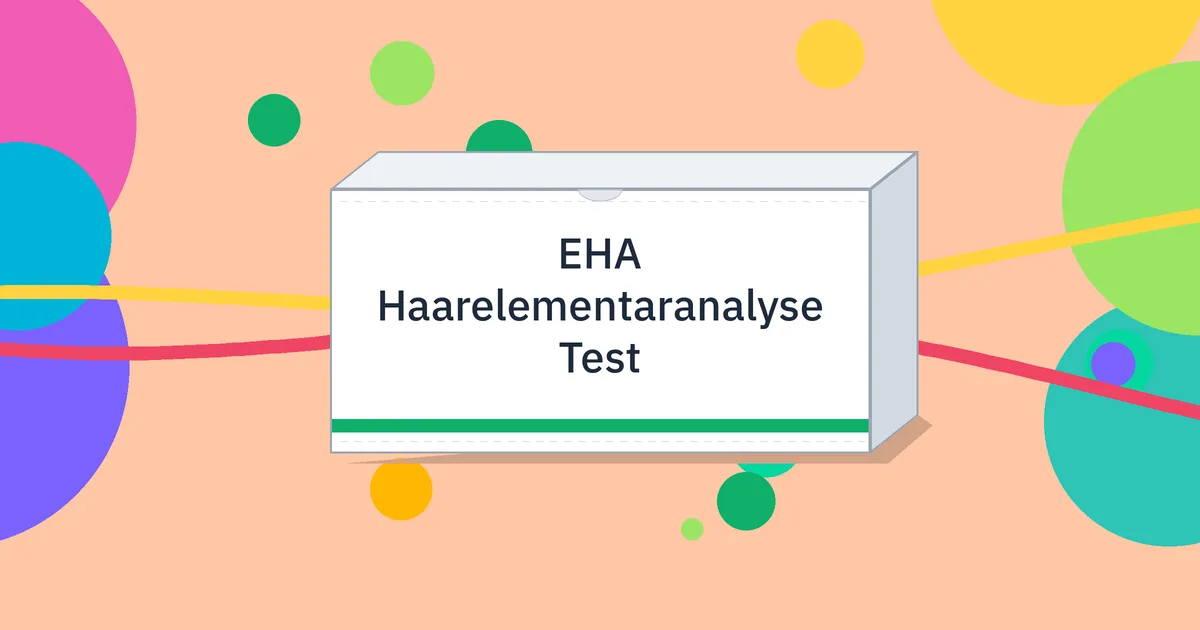 Symbolbild: Packung mit der Aufschrift EHA Haarelementaranalyse Test (PZN 19158560) – Verfügbarkeit und Bezug in Apotheken in Frankfurt am Main