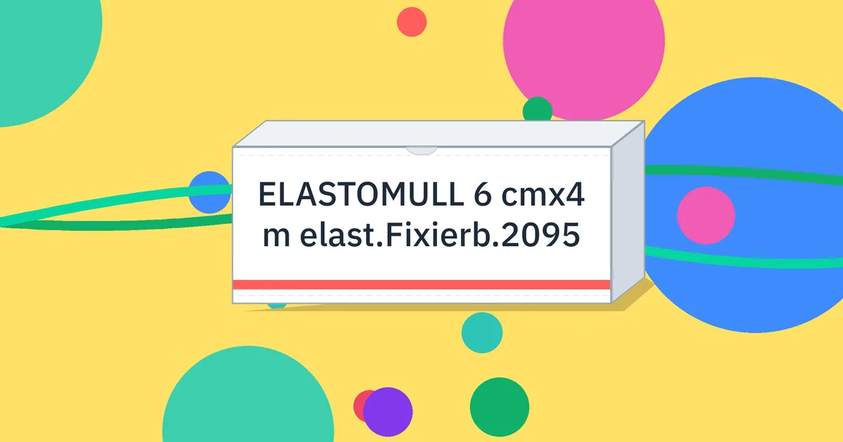 Symbolbild: Packung mit der Aufschrift ELASTOMULL 6 cmx4 m elast.Fixierb.2095 (PZN 15253936) – Verfügbarkeit und Bezug in Apotheken in Frankfurt am Main