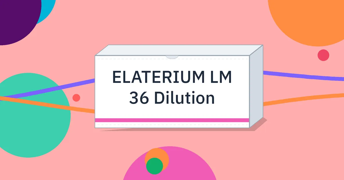 Symbolbild: Packung mit der Aufschrift ELATERIUM LM 36 Dilution (PZN 13470457) – Verfügbarkeit und Bezug in Apotheken in Frankfurt am Main