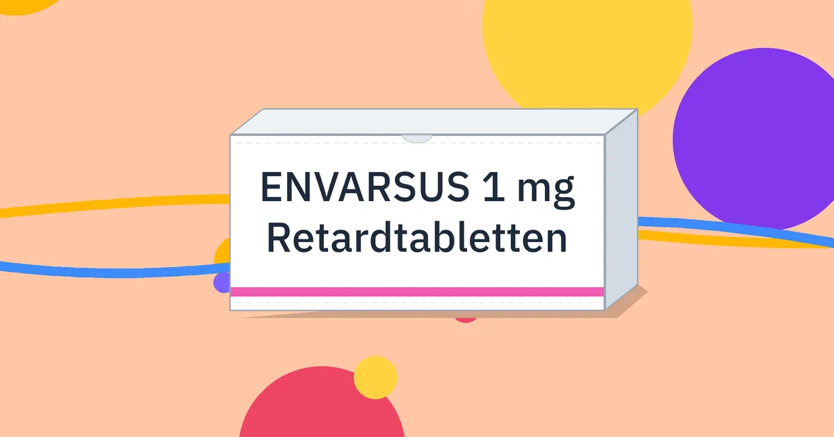 Symbolbild: Packung mit der Aufschrift ENVARSUS 1 mg Retardtabletten (PZN 14357289) – Verfügbarkeit und Bezug in Apotheken in Frankfurt am Main