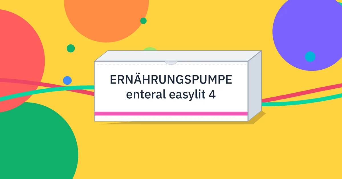 Symbolbild: Packung mit der Aufschrift ERNÄHRUNGSPUMPE enteral easylit 4 (PZN 11659535) – Verfügbarkeit und Bezug in Apotheken in Frankfurt am Main