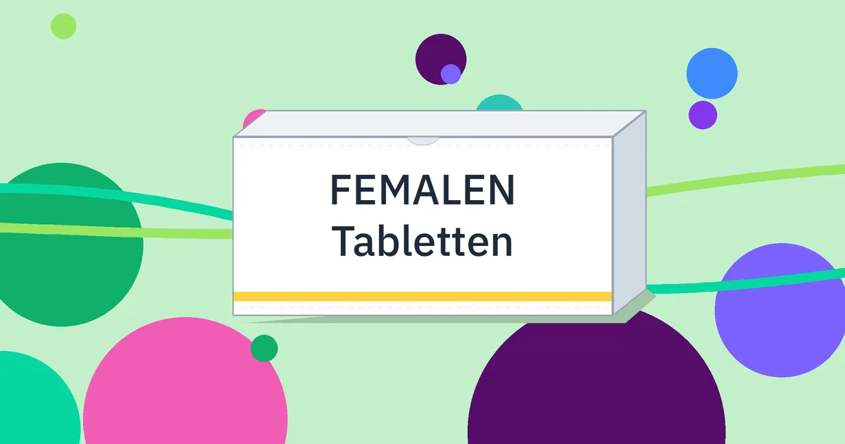 Symbolbild: Packung mit der Aufschrift FEMALEN Tabletten (PZN 19267757) – Verfügbarkeit und Bezug in Apotheken in Frankfurt am Main