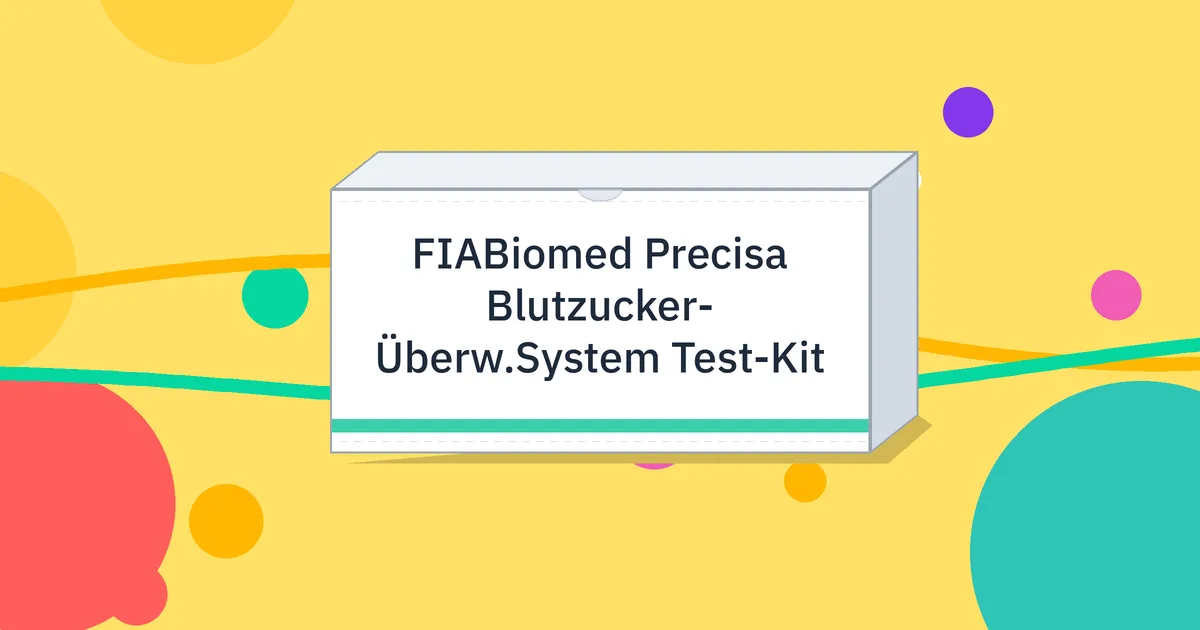 Symbolbild: Packung mit der Aufschrift FIABiomed Precisa Blutzucker-Überw.System Test-Kit (PZN 18675081) – Verfügbarkeit und Bezug in Apotheken in Frankfurt am Main