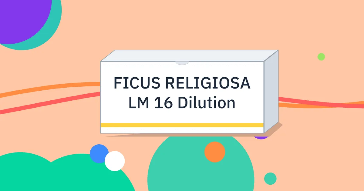 Symbolbild: Packung mit der Aufschrift FICUS RELIGIOSA LM 16 Dilution (PZN 12854026) – Verfügbarkeit und Bezug in Apotheken in Frankfurt am Main
