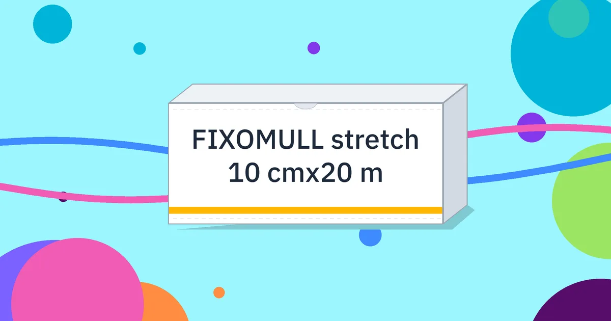 Symbolbild: Packung mit der Aufschrift FIXOMULL stretch 10 cmx20 m (PZN 06882099) – Verfügbarkeit und Bezug in Apotheken in Frankfurt am Main