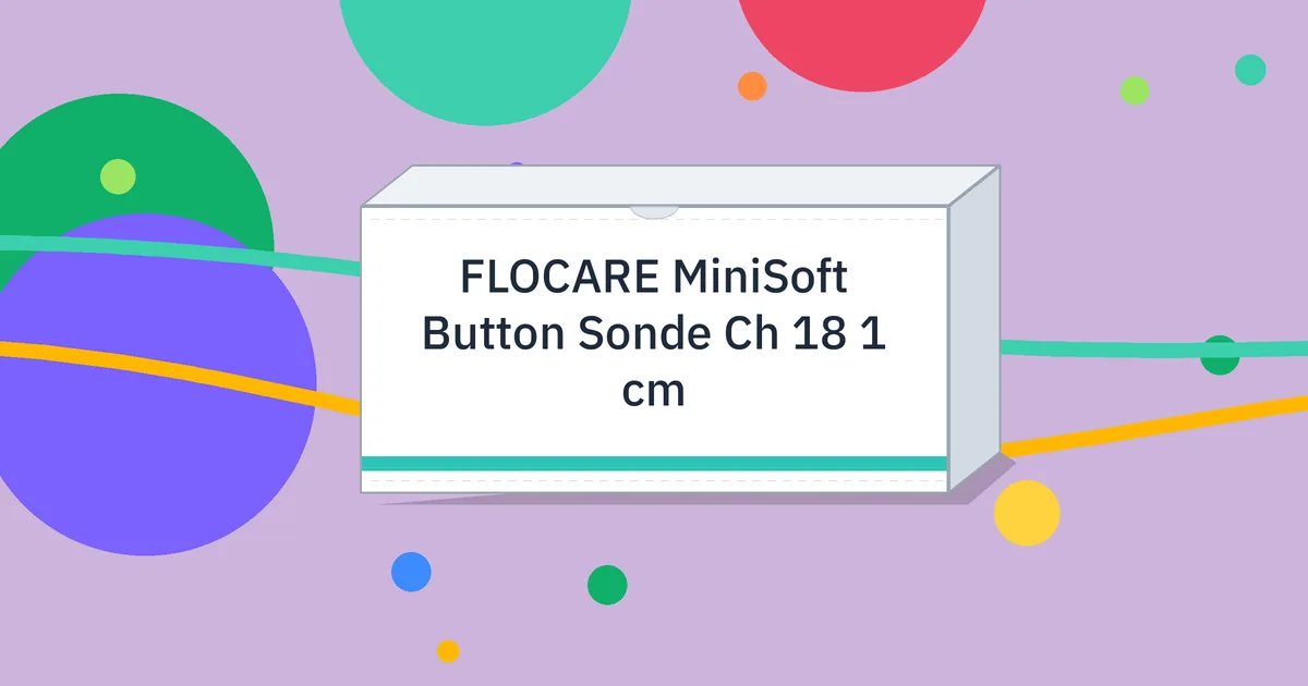 Symbolbild: Packung mit der Aufschrift FLOCARE MiniSoft Button Sonde Ch 18 1 cm (PZN 16019148) – Verfügbarkeit und Bezug in Apotheken in Frankfurt am Main