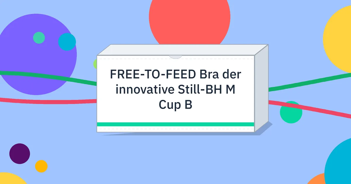 Symbolbild: Packung mit der Aufschrift FREE-TO-FEED Bra der innovative Still-BH M Cup B (PZN 19371058) – Verfügbarkeit und Bezug in Apotheken in Frankfurt am Main