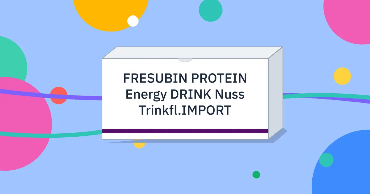 Symbolbild: Packung mit der Aufschrift FRESUBIN PROTEIN Energy DRINK Nuss Trinkfl.IMPORT (PZN 19492508) – Verfügbarkeit und Bezug in Apotheken in Frankfurt am Main