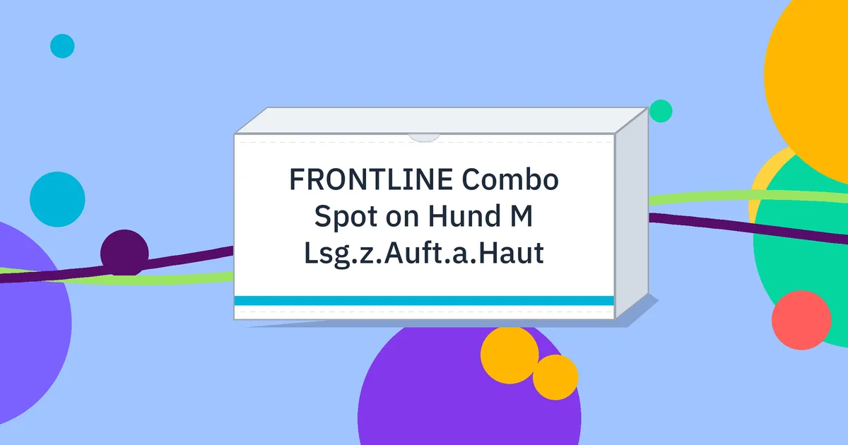 Symbolbild: Packung mit der Aufschrift FRONTLINE Combo Spot on Hund M Lsg.z.Auft.a.Haut (PZN 17558597) – Verfügbarkeit und Bezug in Apotheken in Frankfurt am Main
