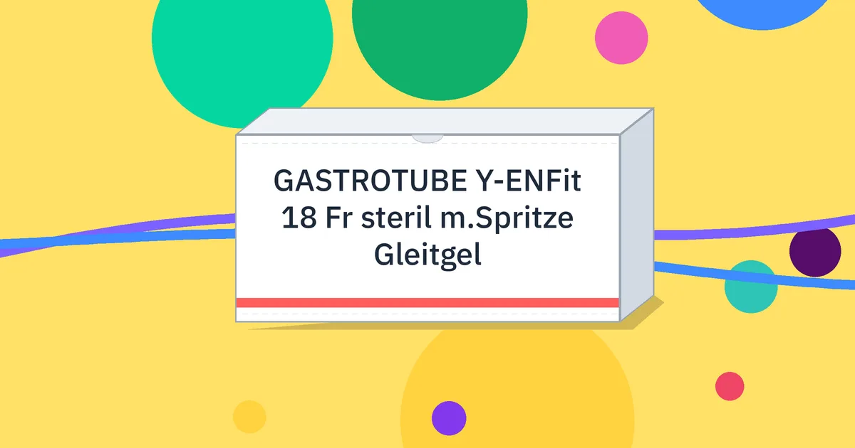 Symbolbild: Packung mit der Aufschrift GASTROTUBE Y-ENFit 18 Fr steril m.Spritze Gleitgel (PZN 16614690) – Verfügbarkeit und Bezug in Apotheken in Frankfurt am Main