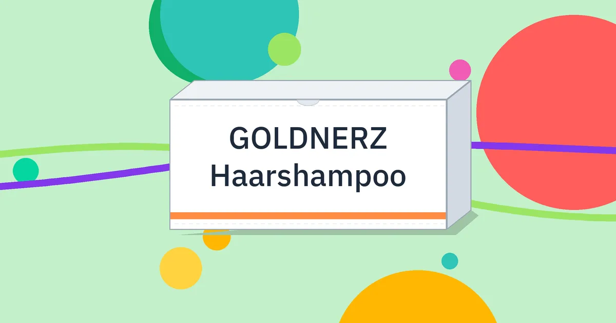 Symbolbild: Packung mit der Aufschrift GOLDNERZ Haarshampoo (PZN 08872001) – Verfügbarkeit und Bezug in Apotheken in Frankfurt am Main