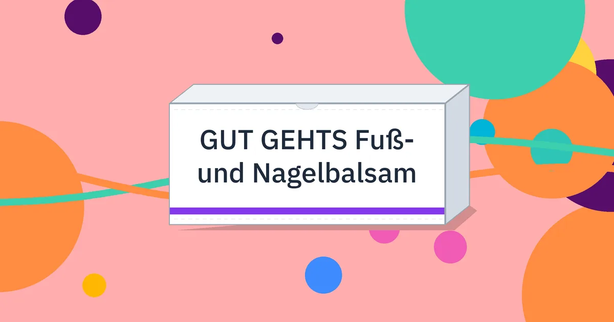 Symbolbild: Packung mit der Aufschrift GUT GEHTS Fuß- und Nagelbalsam (PZN 17435788) – Verfügbarkeit und Bezug in Apotheken in Frankfurt am Main
