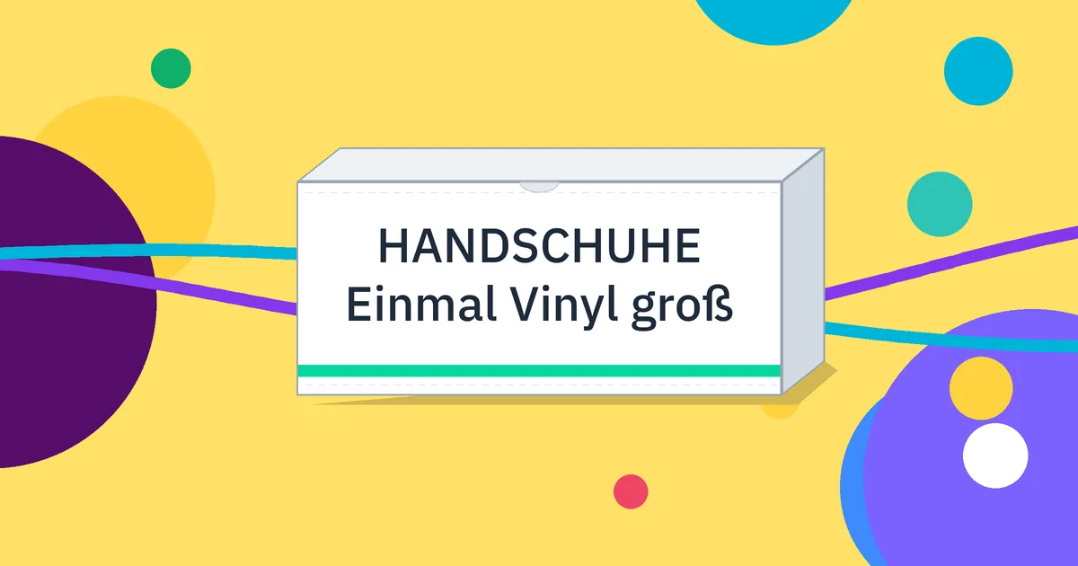 Symbolbild: Packung mit der Aufschrift HANDSCHUHE Einmal Vinyl groß (PZN 00164173) – Verfügbarkeit und Bezug in Apotheken in Frankfurt am Main