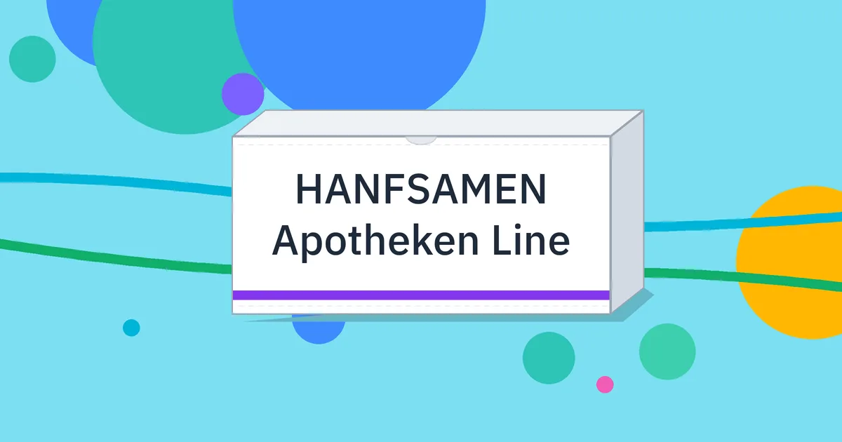Symbolbild: Packung mit der Aufschrift HANFSAMEN Apotheken Line (PZN 08407014) – Verfügbarkeit und Bezug in Apotheken in Frankfurt am Main
