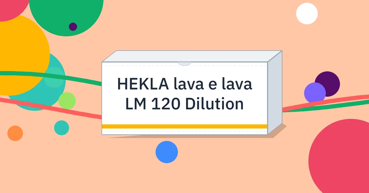 Symbolbild: Packung mit der Aufschrift HEKLA lava e lava LM 120 Dilution (PZN 12800792) – Verfügbarkeit und Bezug in Apotheken in Frankfurt am Main