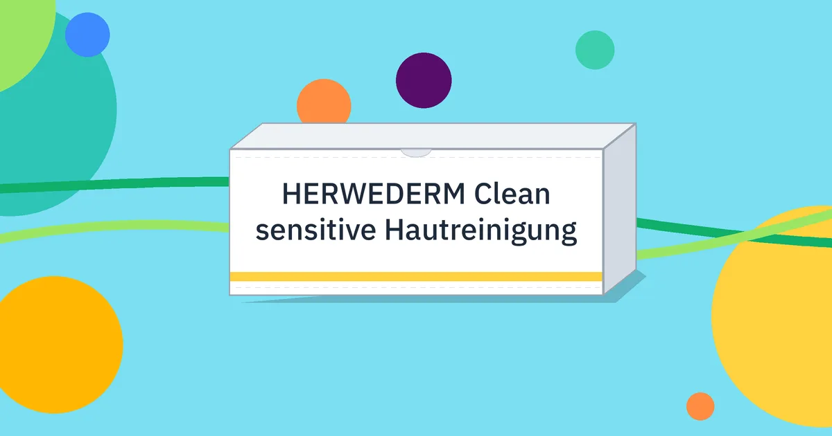 Symbolbild: Packung mit der Aufschrift HERWEDERM Clean sensitive Hautreinigung (PZN 11874239) – Verfügbarkeit und Bezug in Apotheken in Frankfurt am Main