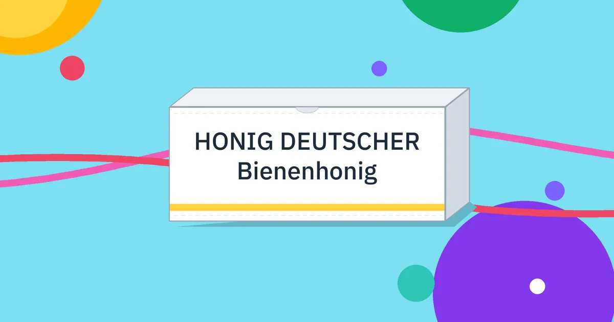 Symbolbild: Packung mit der Aufschrift HONIG DEUTSCHER Bienenhonig (PZN 11557438) – Verfügbarkeit und Bezug in Apotheken in Frankfurt am Main