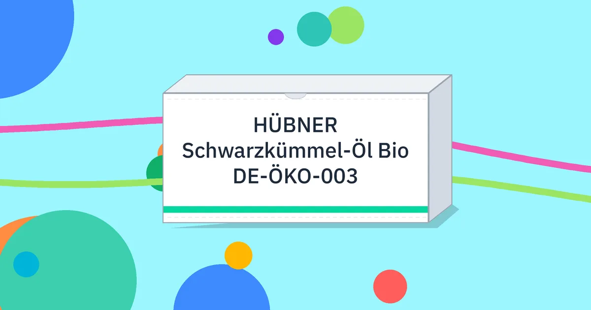 Symbolbild: Packung mit der Aufschrift HÜBNER Schwarzkümmel-Öl Bio DE-ÖKO-003 (PZN 20038602) – Verfügbarkeit und Bezug in Apotheken in Frankfurt am Main