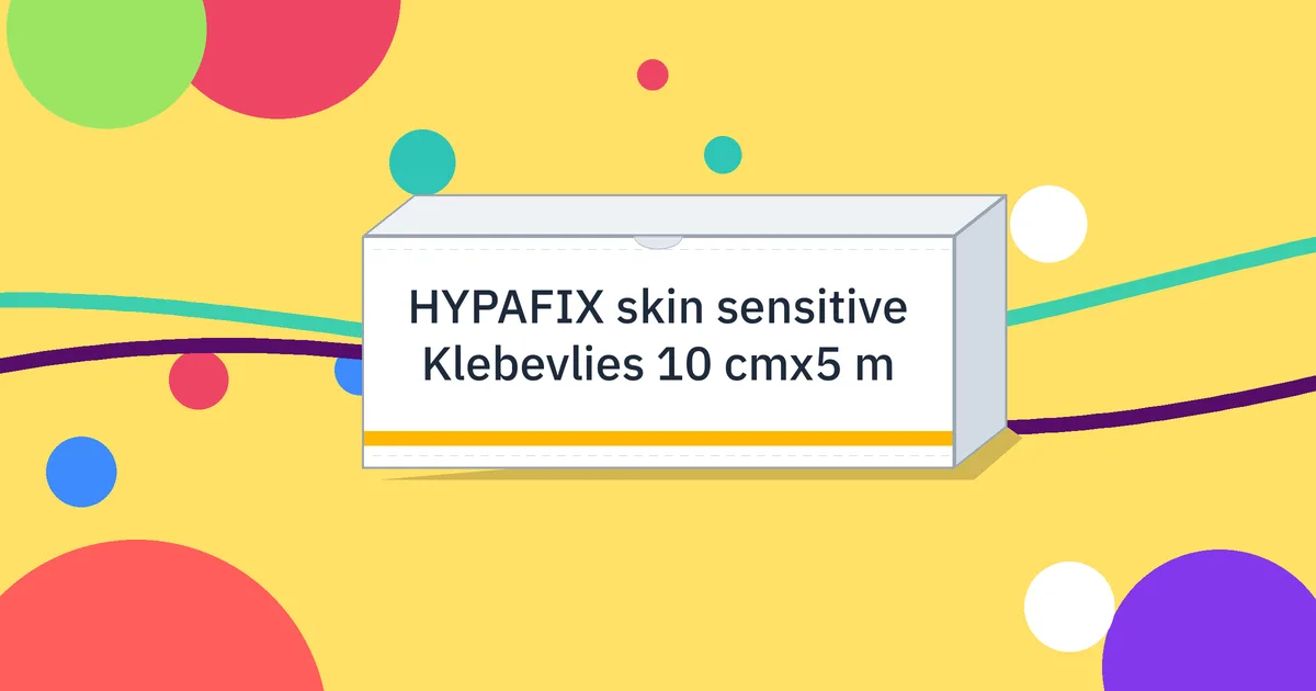 Symbolbild: Packung mit der Aufschrift HYPAFIX skin sensitive Klebevlies 10 cmx5 m (PZN 19095256) – Verfügbarkeit und Bezug in Apotheken in Frankfurt am Main