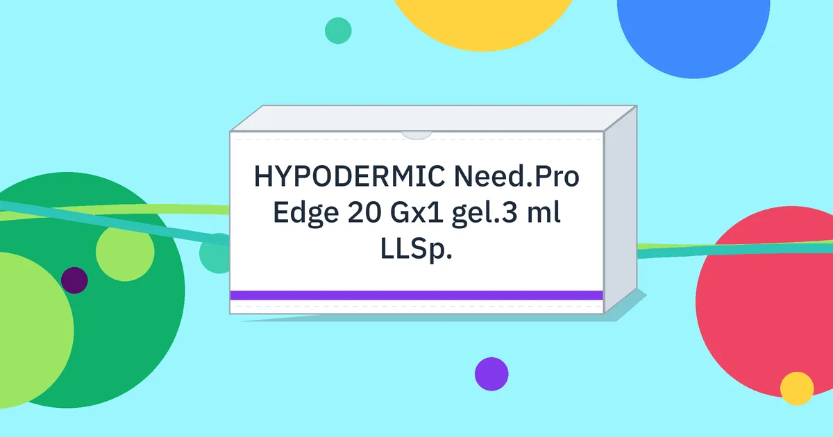 Symbolbild: Packung mit der Aufschrift HYPODERMIC Need.Pro Edge 20 Gx1 gel.3 ml LLSp. (PZN 09104764) – Verfügbarkeit und Bezug in Apotheken in Frankfurt am Main
