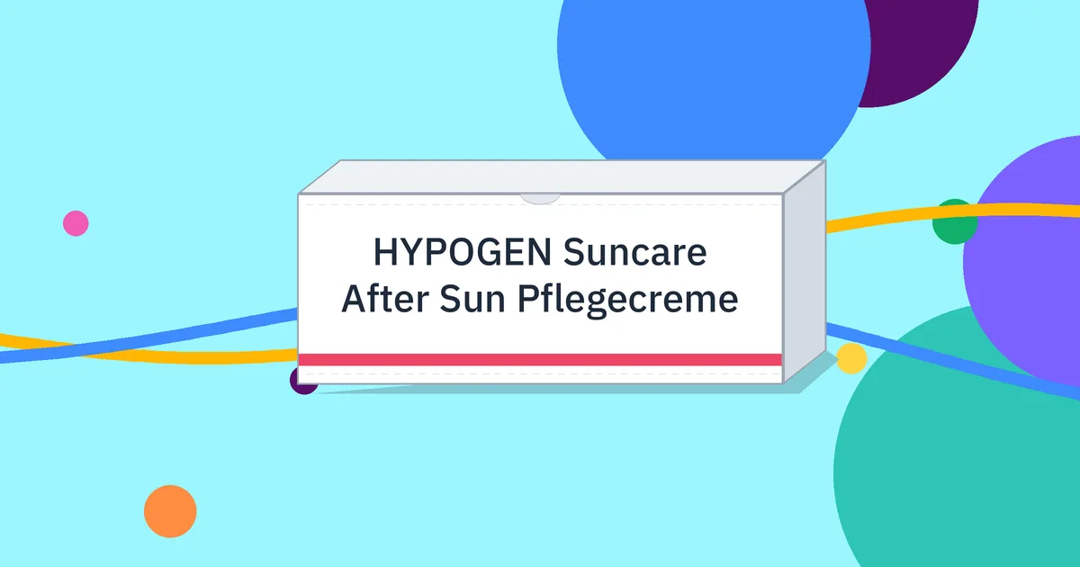 Symbolbild: Packung mit der Aufschrift HYPOGEN Suncare After Sun Pflegecreme (PZN 19810233) – Verfügbarkeit und Bezug in Apotheken in Frankfurt am Main