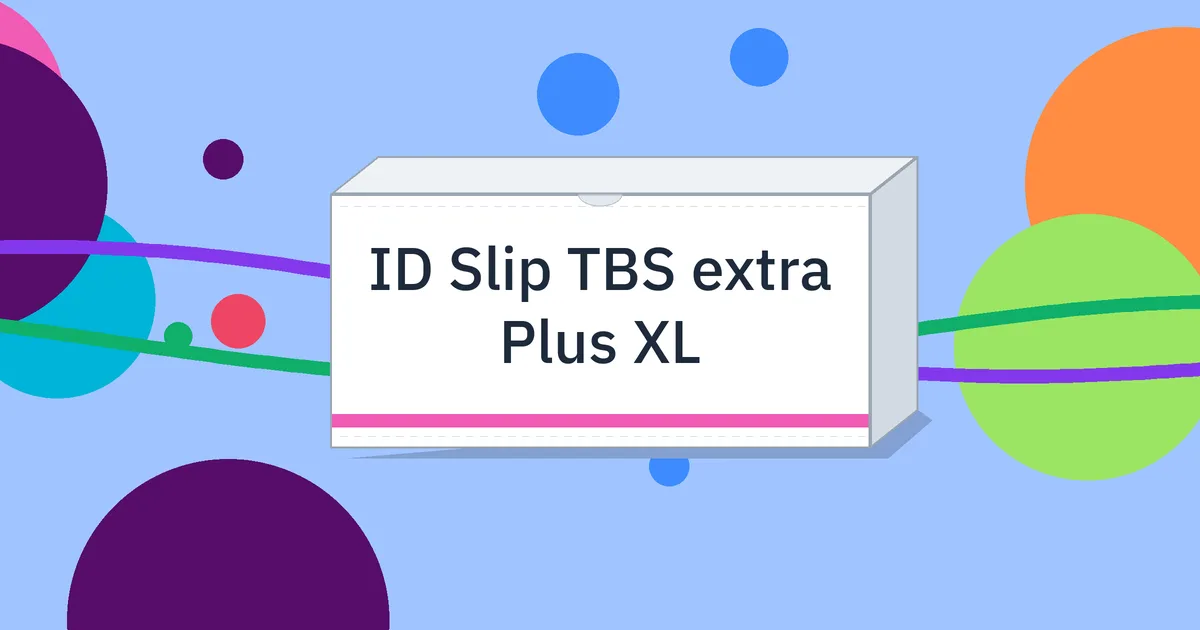Symbolbild: Packung mit der Aufschrift ID Slip TBS extra Plus XL (PZN 17857302) – Verfügbarkeit und Bezug in Apotheken in Frankfurt am Main