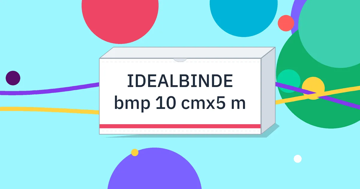 Symbolbild: Packung mit der Aufschrift IDEALBINDE bmp 10 cmx5 m (PZN 04589225) – Verfügbarkeit und Bezug in Apotheken in Frankfurt am Main