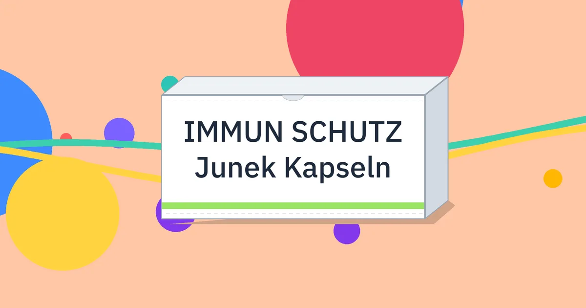 Symbolbild: Packung mit der Aufschrift IMMUN SCHUTZ Junek Kapseln (PZN 15656953) – Verfügbarkeit und Bezug in Apotheken in Frankfurt am Main